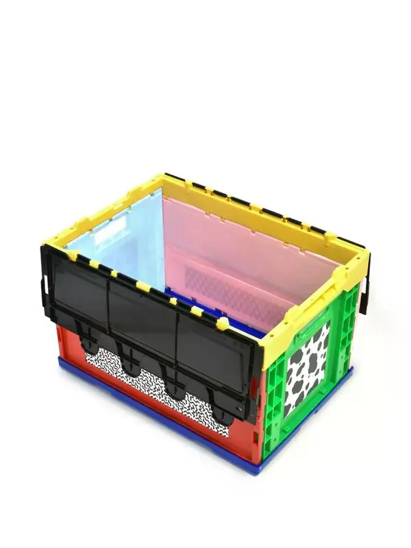 SAINT MXXXXXX Logo-print Collapsible Box - Black