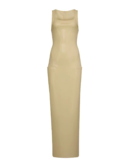 Alaïa Shiny Latex Jersey Fitted Dress