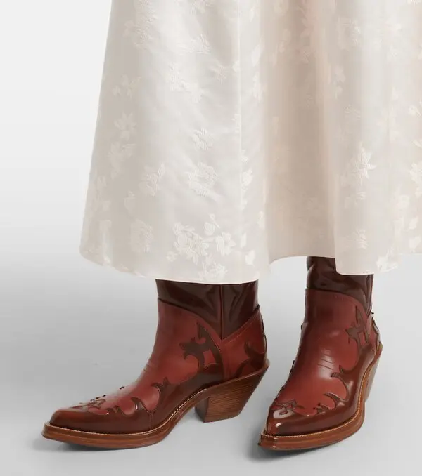 Gabriela Hearst Capitana Leather Cowboy Boots