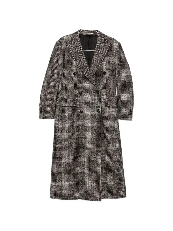 Tagliatore Wool Long Double-breasted Coat - Multicolor