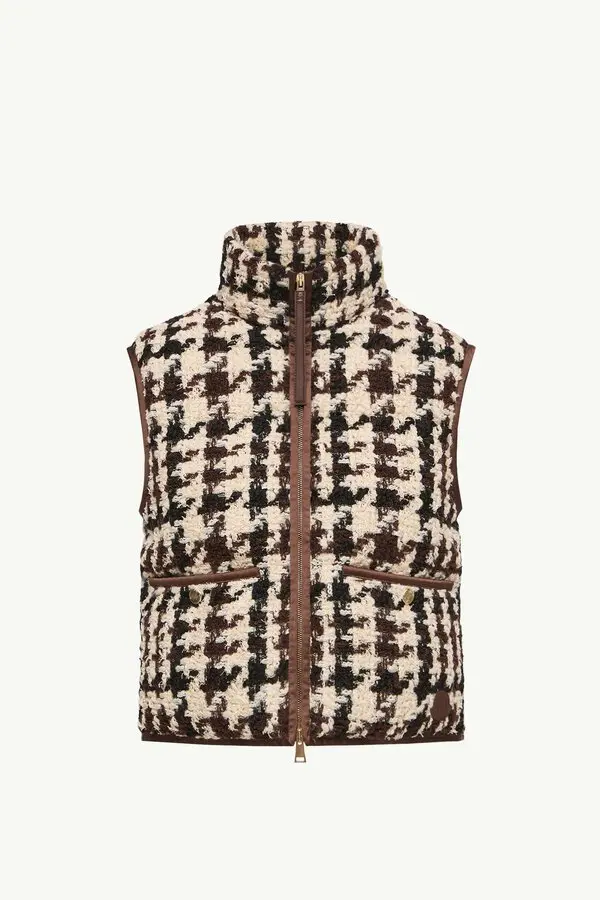 Moncler Emotionnalite Tweed Down Vest - White