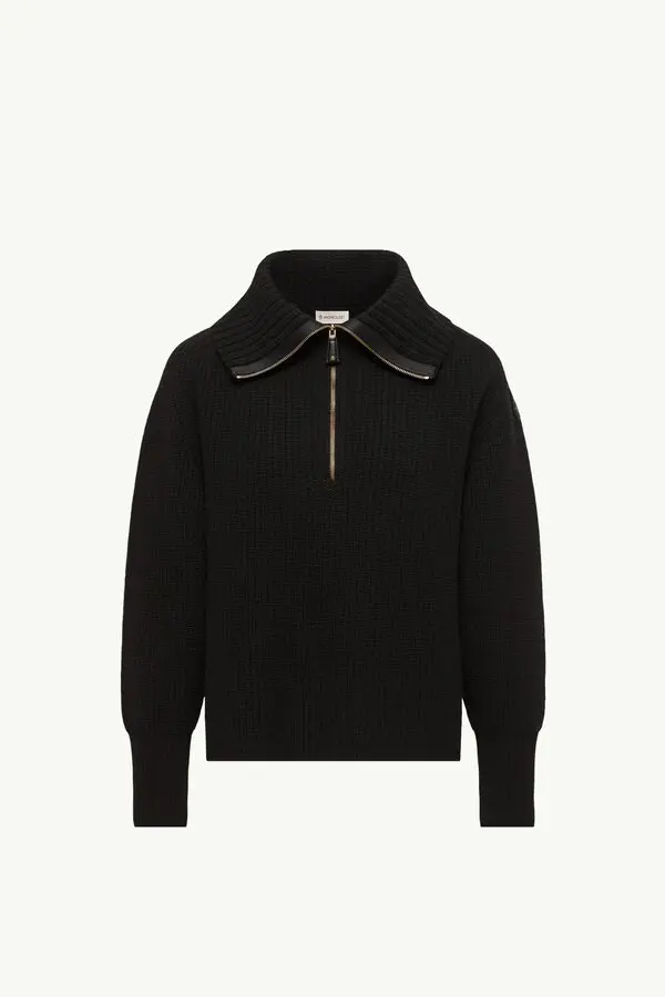 Moncler Wool & Cashmere Zip-up Sweater