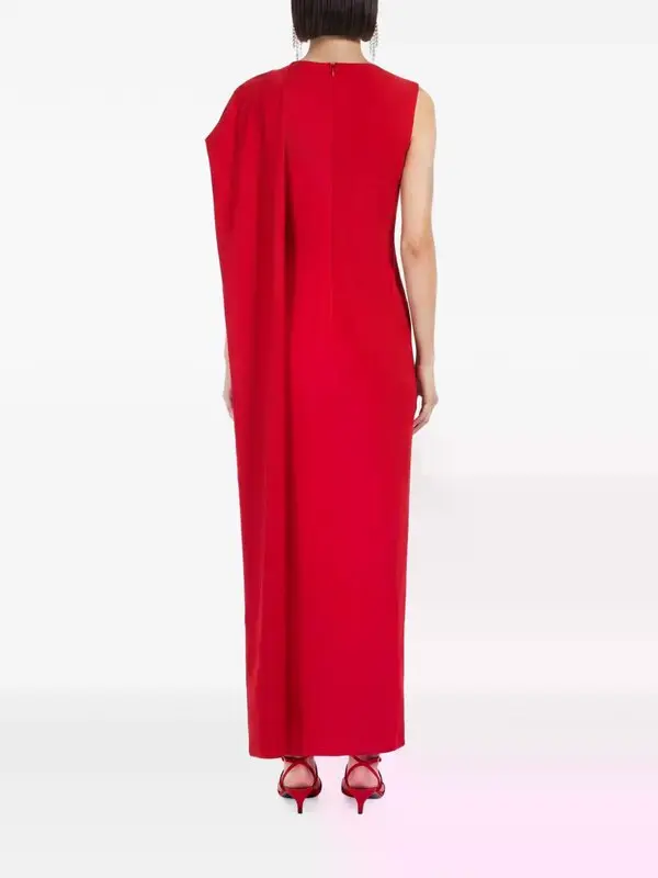 Roland Mouret Maxi Draped Asymmetric Dress