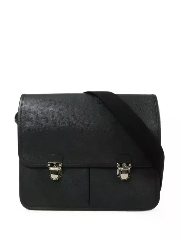 LOUIS VUITTON Alexei Taiga Shoulder Bag - Black