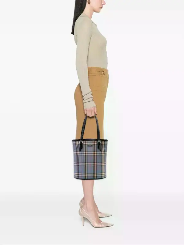Burberry 2000-2017 House Check Nylon Bucket Bag