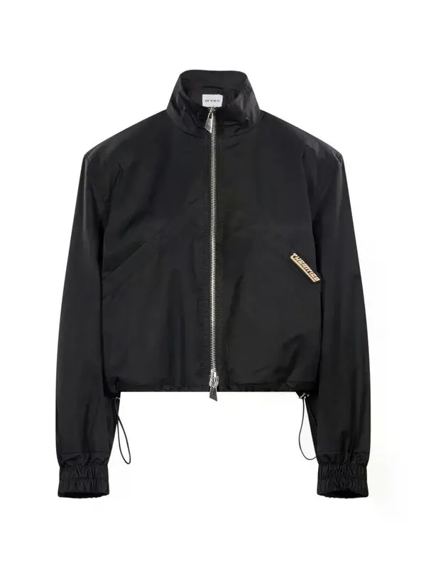 Attico Logo-patch Zip-up Jacket - Black