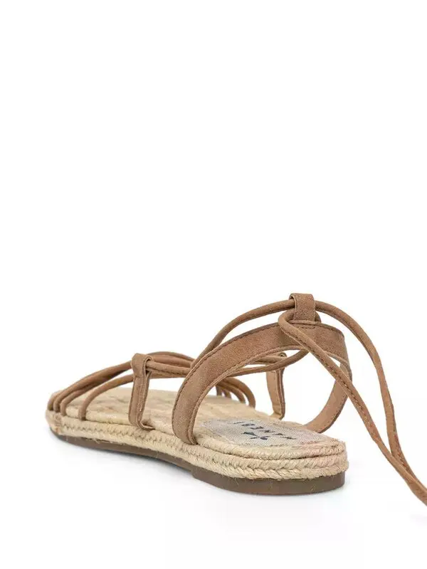 Manebí Lace-up Suede Flat Sandals