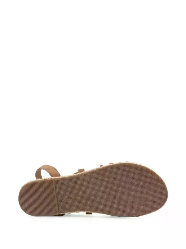Manebí Lace-up Suede Flat Sandals