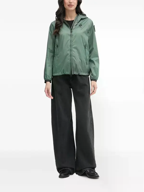 BLAUER. Anawan Logo-patch Hooded Lightweight Jacket
