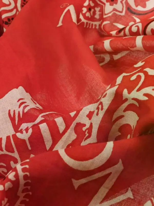 Stetson Paisley-print Cotton Scarf - Red