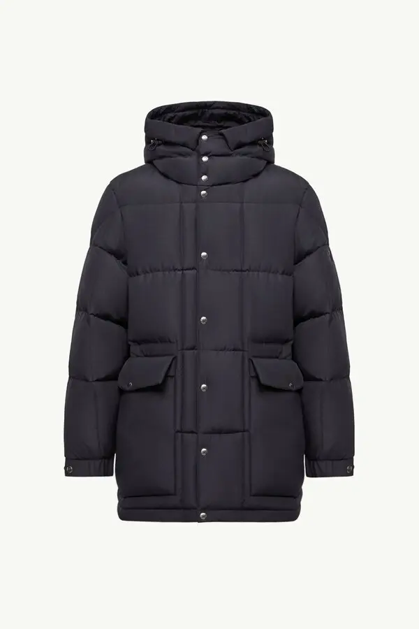 Moncler Sylmara Hooded Long Down Jacket - Blue
