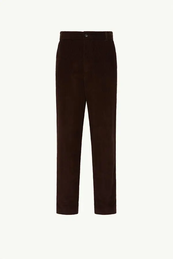 Moncler Leather Logo Corduroy Pants