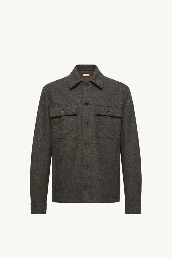 Moncler Flannel Shirt Jacket - Grey