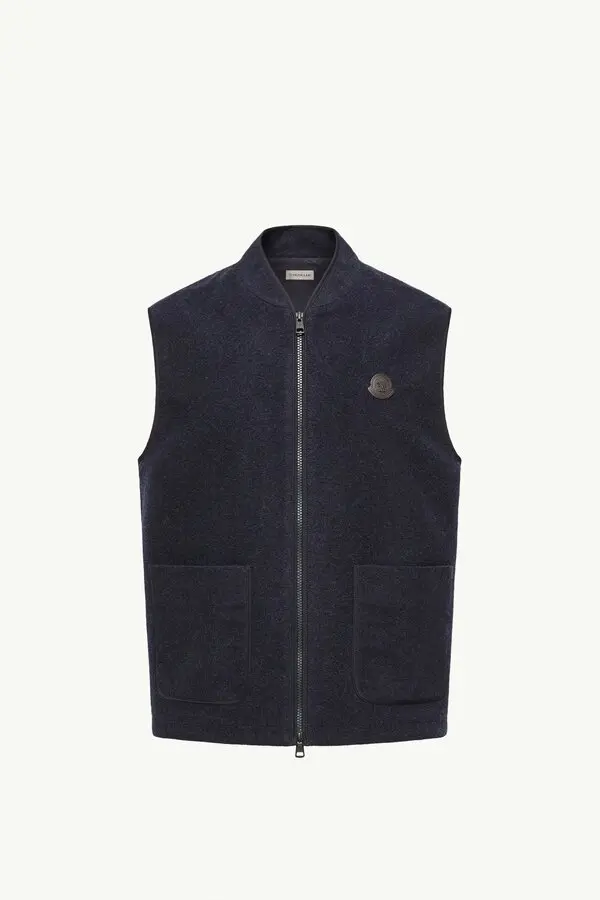 Moncler Wool Zip-up Vest