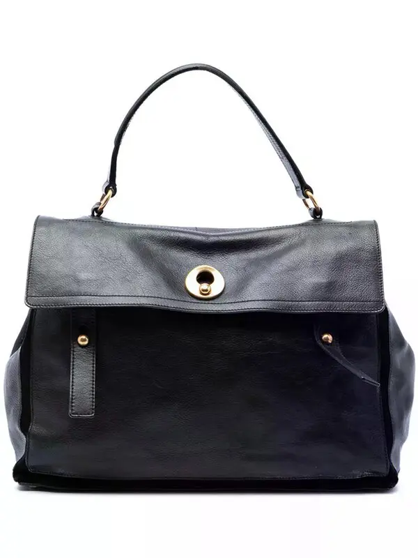 Saint Laurent 2000-2012 Large Leather Muse Two Satchel