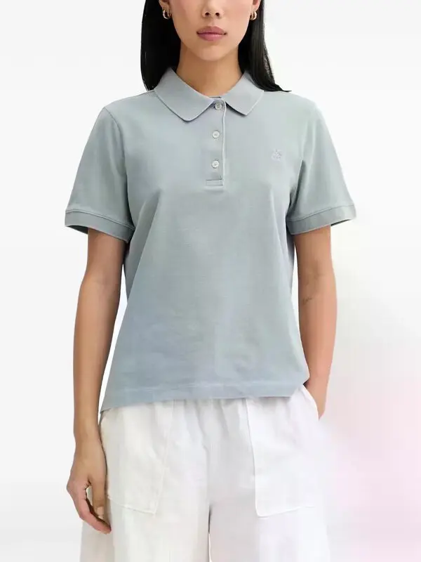 Marc O'polo Logo-embroidered Polo Top - Blue