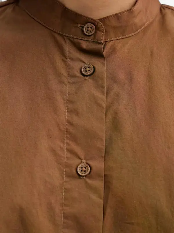 Marc O'polo Drawstring-waist Sleeveless Shirt - Brown