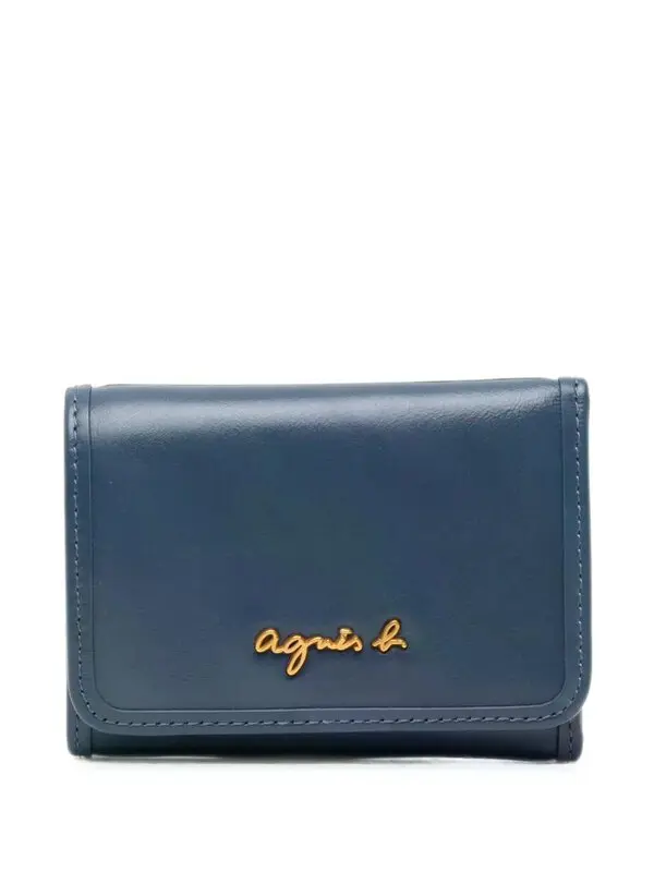 AGNES B. Nathalie Tri-fold Wallet - Blue
