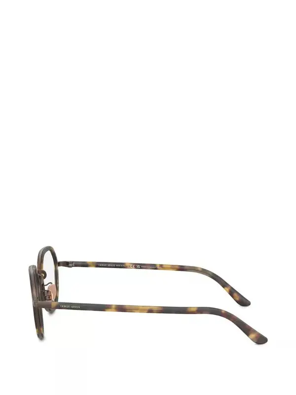 Giorgio Armani Round-frame Tortoiseshell Glasses - Yellow
