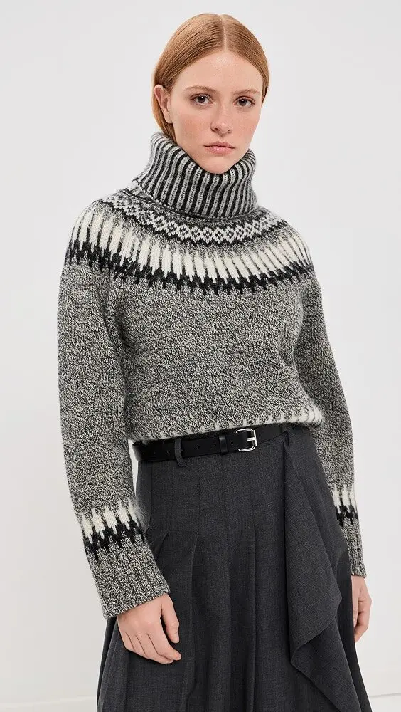 Monse Fair Isle Turtleneck Sweater