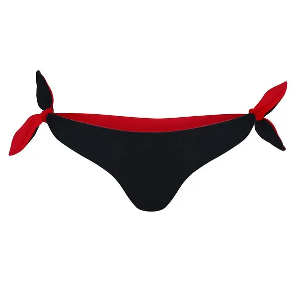 SŪNDAR SWIM Black / Red The Buriganga Bikini Bottom Black & Red Reversible - Black/red