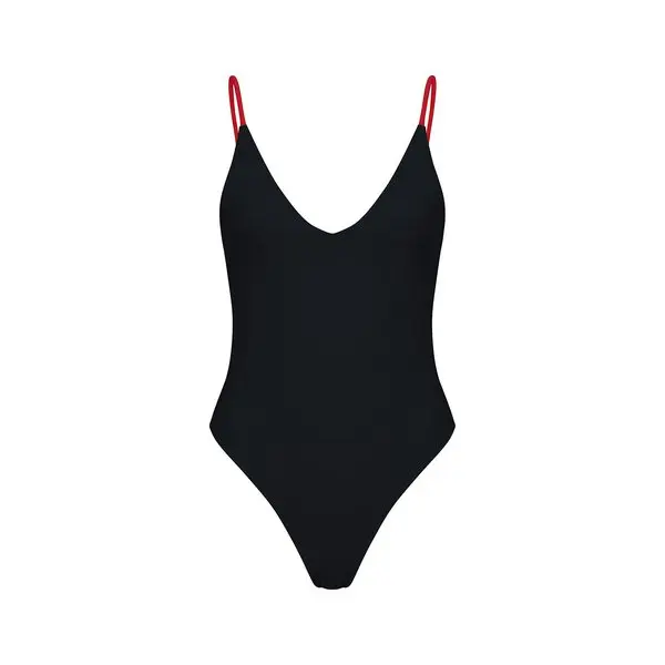 SŪNDAR SWIM Black / Red The Ouse Swimsuit Black & Red Reversible