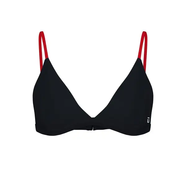 SŪNDAR SWIM Black / Red The Mississippi Bikini Top Red & Black Reversible