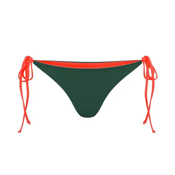 SŪNDAR SWIM The Sarno Bikini Bottom & Neon Orange Reversible