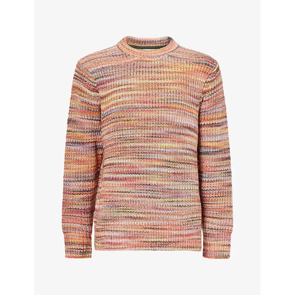 LES DEUX Space Ribbed Crewneck Cotton-blend Jumper