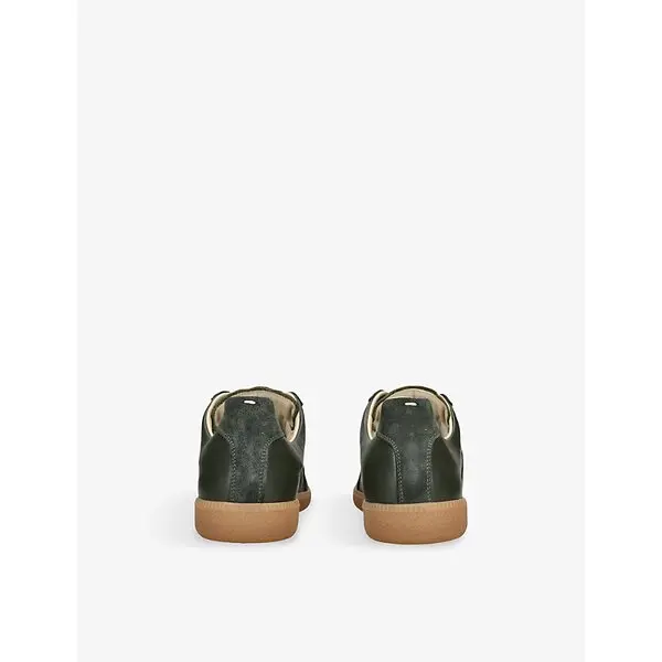 MAISON MARGIELA Replica Leather Low-top Trainers - Khaki