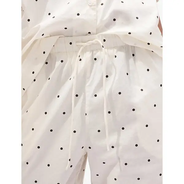 THE WHITE COMPANY Polka-dot Relaxed-fit Cotton-poplin Pyjama Set