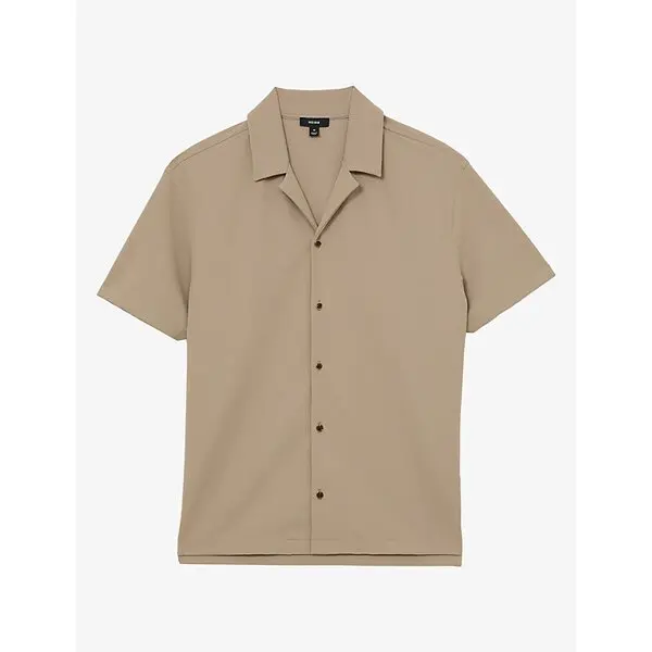 REISS River Stretch-textured Cuban Woven Shirt Xxl