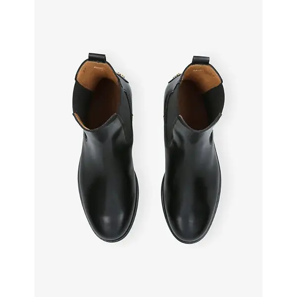 TOD'S Cuoio Flat Leather Ankle Boots
