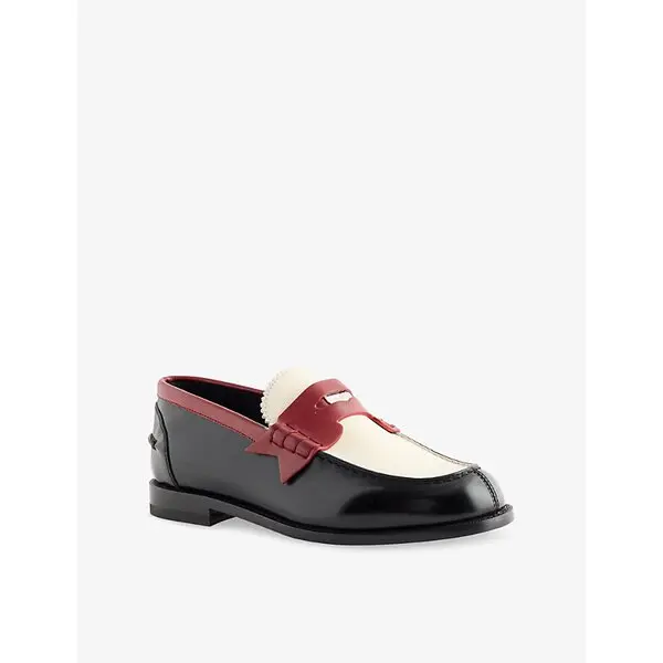 CHRISTIAN LOUBOUTIN Plato Leather Loafers - Black
