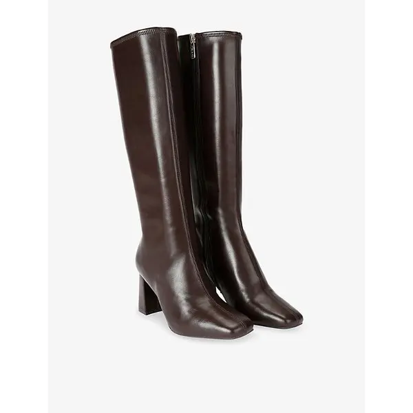 Carvela Rometta Faux-leather Heeled Knee-high Boots