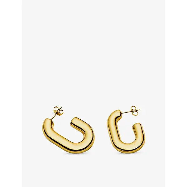 MISSOMA Chubby Oval Medium 18ct Pvd-plated Stainless-steel Hoop Earrings