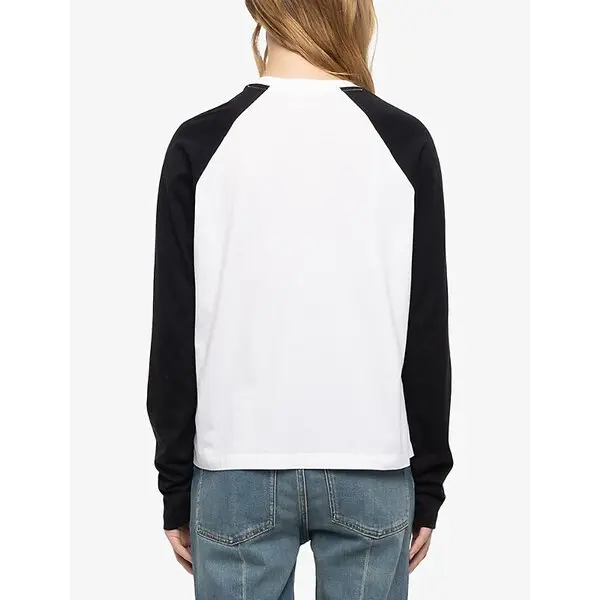 Zadig&Voltaire Walkra Rhinestone-embellished Cotton-jersey T-shirt - White