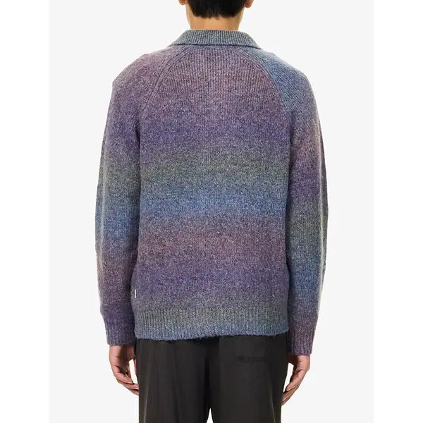 LES DEUX Gradient Polo Knit Woven Jumper