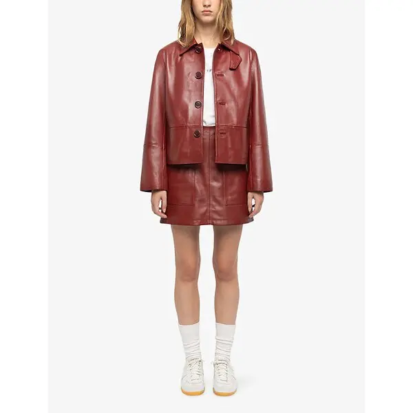Zadig&Voltaire Lessa Collared Leather Jacket