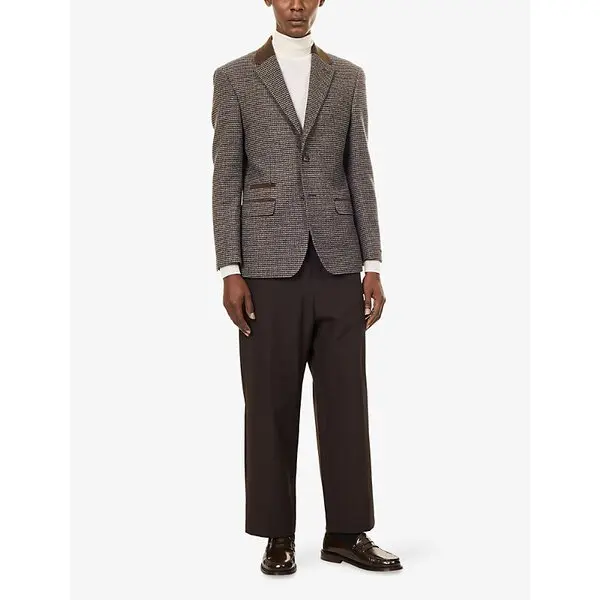 TED BAKER X THE GENTLEMAN Ted Baker X The Gentlemen Puppytooth Single-breasted Woven Blazer