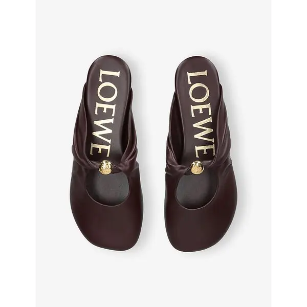 Loewe Pebble Soft Ballerina Leather Mules