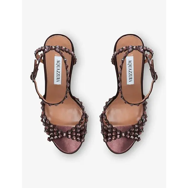 AQUAZZURA Tequila 85 Leather Sandals