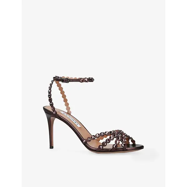 AQUAZZURA Tequila 85 Leather Sandals