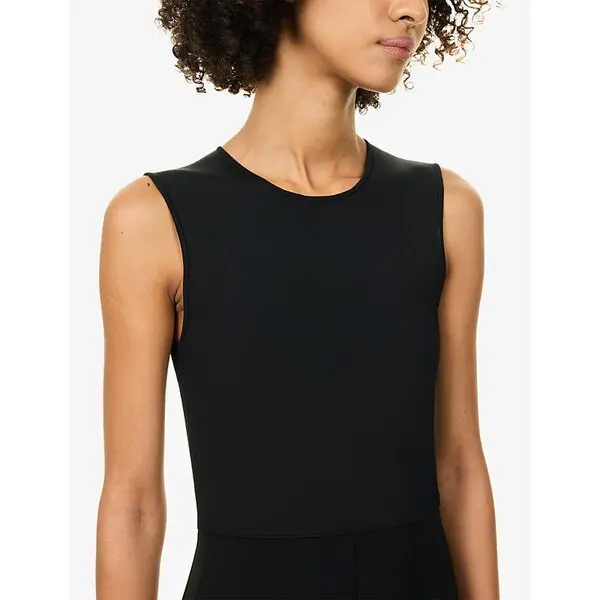 Theory Flared Crepe Maxi Dress