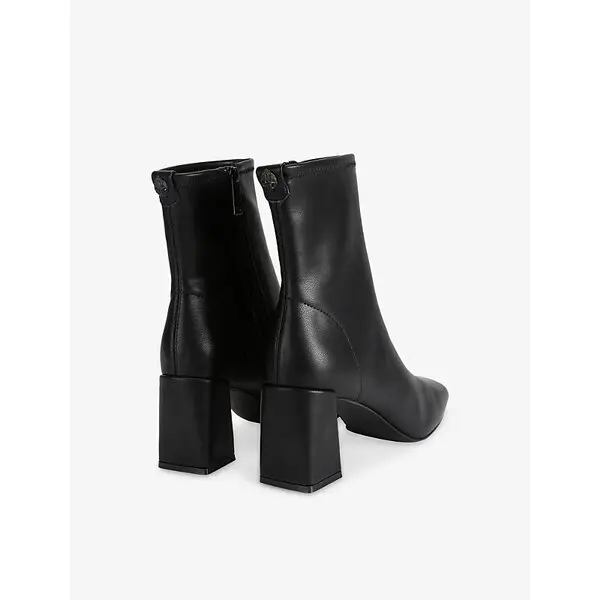 Kurt Geiger Sam Block-heel Faux-leather Ankle Boots