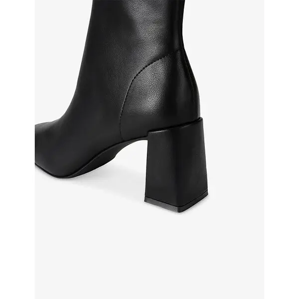 Kurt Geiger Sam Block-heel Faux-leather Ankle Boots