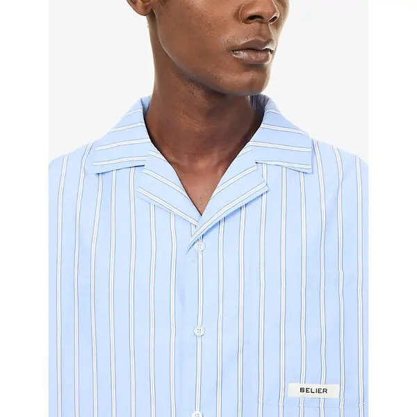 BELIER Everett Striped Cotton Shirt