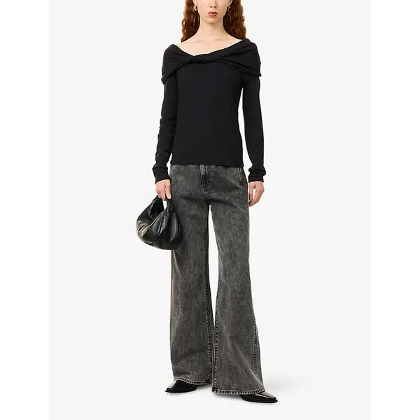 Paige Aaliyah Bardot Stretch-jersey Top