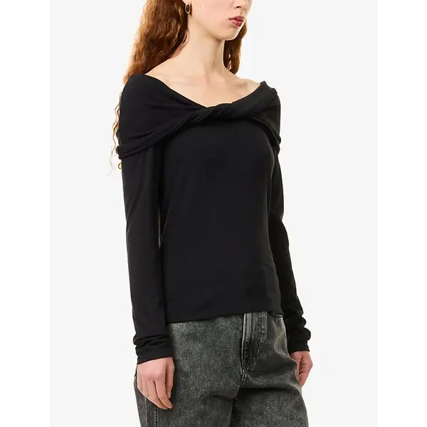 Paige Aaliyah Bardot Stretch-jersey Top
