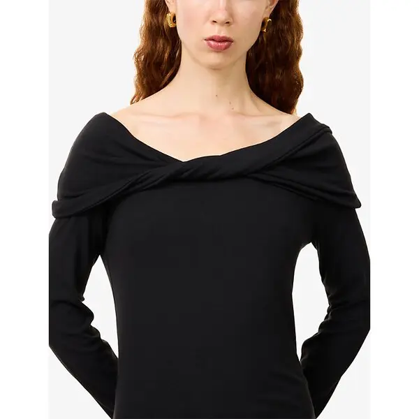 Paige Aaliyah Bardot Stretch-jersey Top